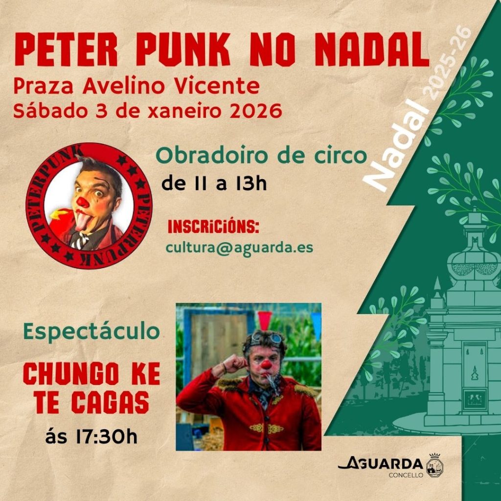 O pallaso Peter Punk ensinará na Guarda as súas técnicas circenses ...